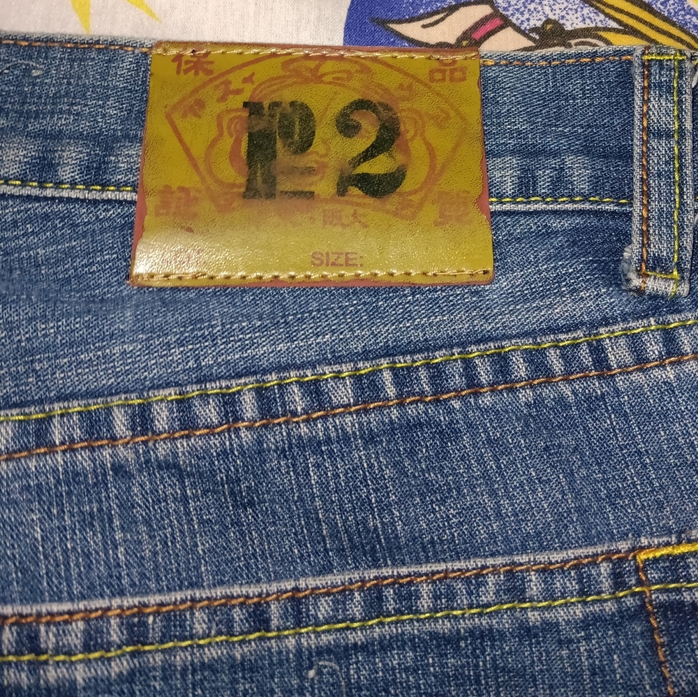 Early 90s Evisu Vintage Baggy Denim Blue Jeans Dragon… - Gem